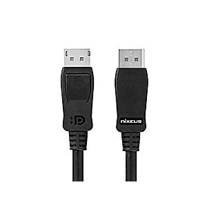 Nixeus VESA Certified DisplayPort 1.4 HBR3 Cable (10 ft) - Supports HDR Gaming Monitors, FreeSync, G-Sync, Adaptive Sync, 4K 144Hz, 8K 60Hz and up to 360Hz Ultra High Refresh Rate