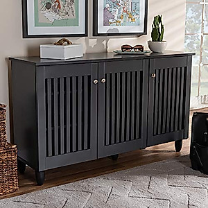 Baxton Studio Shoe Cabinets, One Size, Dark Gray