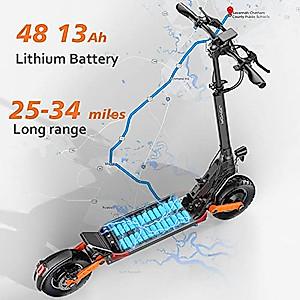 JOYOR S5 Electric Scooter, 800W Motor 10" Soild Tires Electric Scooter Adults Up to 31 Mph & 34 Miles, Disk Brake Scooter for Adults