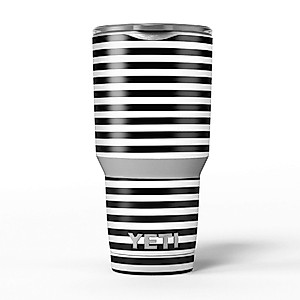 Design Skinz Slate Black Bold Hoizontal Lines - Skin Decal Vinyl Wrap Kit Compatible with The Yeti Rambler Cooler Tumbler Cups