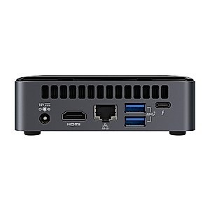 Intel NUC Kit NUC10I5FNKN1 Home & Business Mini Desktop Black i5-10210U 4-Core, UHD, WiFi, Bluetooth, 1xHDMI, SD Card, No OS Barebone Unit with Hub