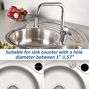 Built in Sink Soap Dispenser or Lotion Dispenser for Kitchen Sink, Soap Dispenser Extension Tube Kit, under Counter Soap Dispenser, Powerful Suction Check Valve & 41" Hose, Fit Most Soap Containers