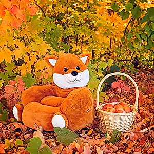 Trend Lab Fox Toddler Chair Plush Character Kids Chair Comfy Furniture Pillow Chair for Boys and Girls, 21 x 19 x 19 inches