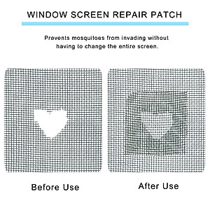 Window Screen Repair Patches,Screen Door Replacement Repair Kit,Self-Adhesive Screen Kit Fiberglass Screen Patches Mesh Repair Suitable for Repairing Holes&Tears (Grey-10Pcs, Large)