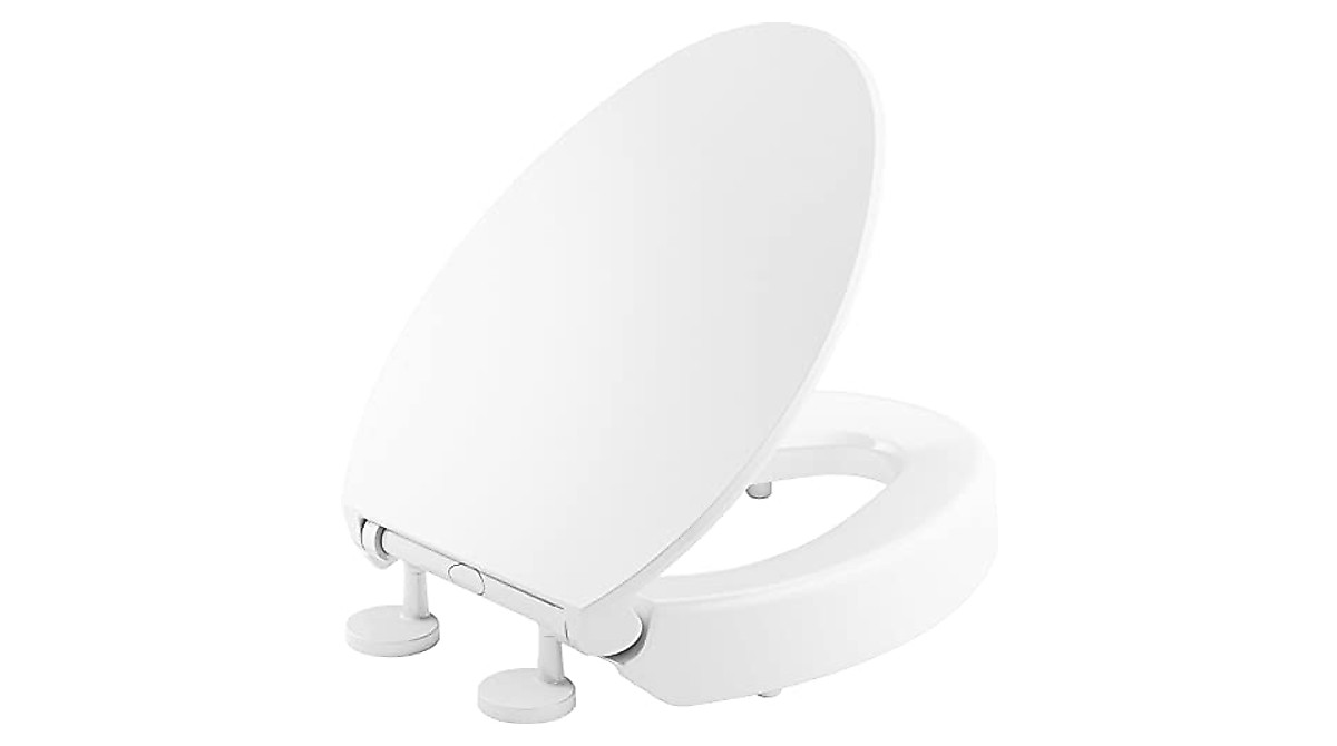 Elevated KOHLER Hyten Quiet-Close Elongated Toilet Seat