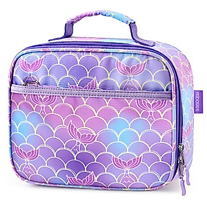 mibasies Kids Lunch Box for Girls and Boys Toddler Insulated Lunch Bag (Mermaid Tail1)
