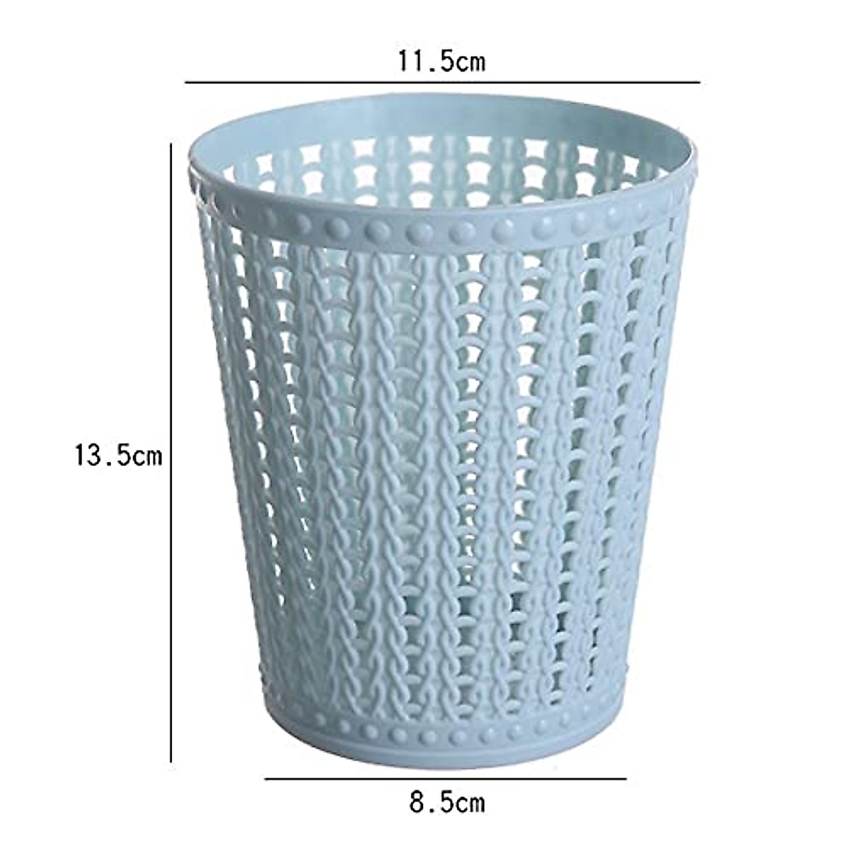 HOIRIX 2Pack Mini Wastebasket Round Plastic Small Desktop Trash Can Garbage Bin for Bathrooms,Kitchens, Home Offices (Color : Pink, Size : 2Pack)