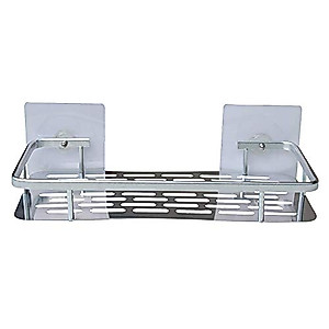 Aluminum Adhesive Rack Storage Space Rack No Drilling No Nailing Bathroom Shelf Organizer