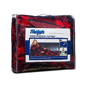 Slanket The Ultimate Fleece Blanket with Sleeves & Foot Pocket - Lightweight, Warm & Fleecy Plush Blanket for Lounging & Ultimate Comfort - Giant Blanket 60" x 80"