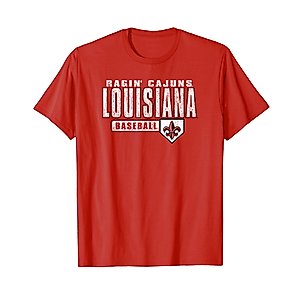 Louisiana Ragin' Cajuns Baseball Vintage Red T-Shirt