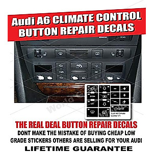 Decal USA Brand FITS Audi A6 AC Button Repair Overlays Audi A6 Climate Control Decals 98-06