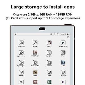 Bigme S6 Color Ereader 7.8" Digital Eink Display Tablet Octa-core 2.3Ghz 6G 128GB Dual Camera Ebook Notepad