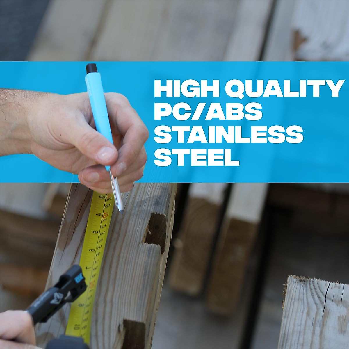 OX Tools Pro Tuff Carbon Marking Pencil | Pencil Holder with Sharpener & Belt Clip