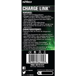 Nyko Charge Link - Micro-USB Controller Charge and Sync Cable for Xbox One