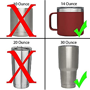 4 Pack New OEM Replacement White Rubber Seals, fits 14 and 30 Ounce Stainless Steel Tumbler Lids Compatible With Yeti RTIC Ozark Trail