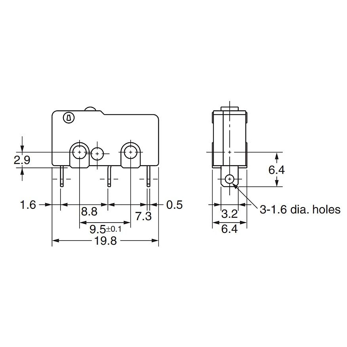 Omron Electronic Components SS-5 Micro Switch, Pin Plunger, SPDT, 5A 250V