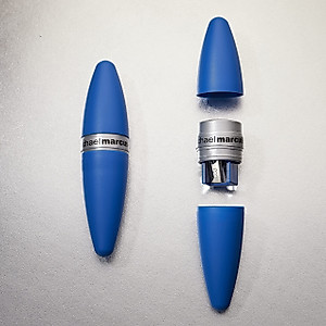 Michael Marcus Cosmetic Makeup Pencil Sharpener - 3-in-1 Essential Beauty Sharpener for Lip Liner, Eyebrow, and Eyeliner Pencil - Travel Friendly, Convenient, Compact & Easy to Clean (Blue)