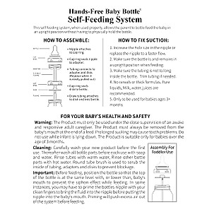 Hands-Free Baby Bottle - Anti-Colic Self Feeding Baby Bottle System 9 oz (1 Pack - Podee Classic)