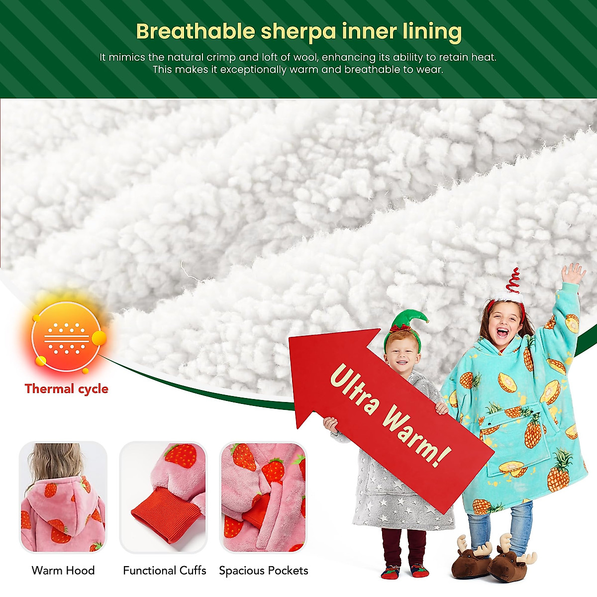 Narecte Kids Blanket Hoodie Kids Hoodie Blanket Kids Wearable Blanket Kids,Wearable Blanket,Oversized Sweatshirt Birthday Gifts for Teen Girl Year Old Boy Gift Ideas Elephant for Teen Kids