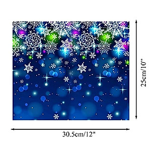 Christmas Winter Snowflake Pattern Heat Transfer Vinyl Rainbow Stripe Pattern Vinyl Vinyl Bundling Roll Soft Metal HTV Vinyl for Ironing Clothes and Other Fabrics Vinyl (A2-A, One Size)
