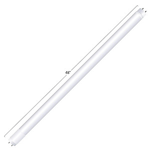 Feit Electric T8 LED Bulbs 4 Foot, 32 Watt Equivalent, Type A Tube Light, Plug & Play, T8 or T12 LED Fluorescent Replacement, Frosted, T48/830/LEDG2/4, 3000K Warm White, (Pack of 4)