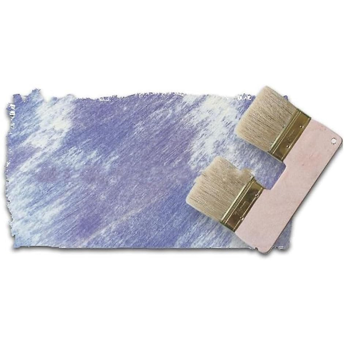 Double Paint Brush, 3-Inch Double Head Painting Brush, Bristle Art Flat Texture Brush, Art Wall Painting Tools Bristle, U Shaped Double Paint Brush (1pcs)