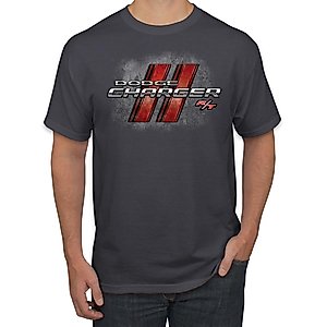 Dodge Charger R/T Classic Retro Racing Logo Emblem Cars and Trucks Men's Graphic T-Shirt, Charcoal, XX-Large