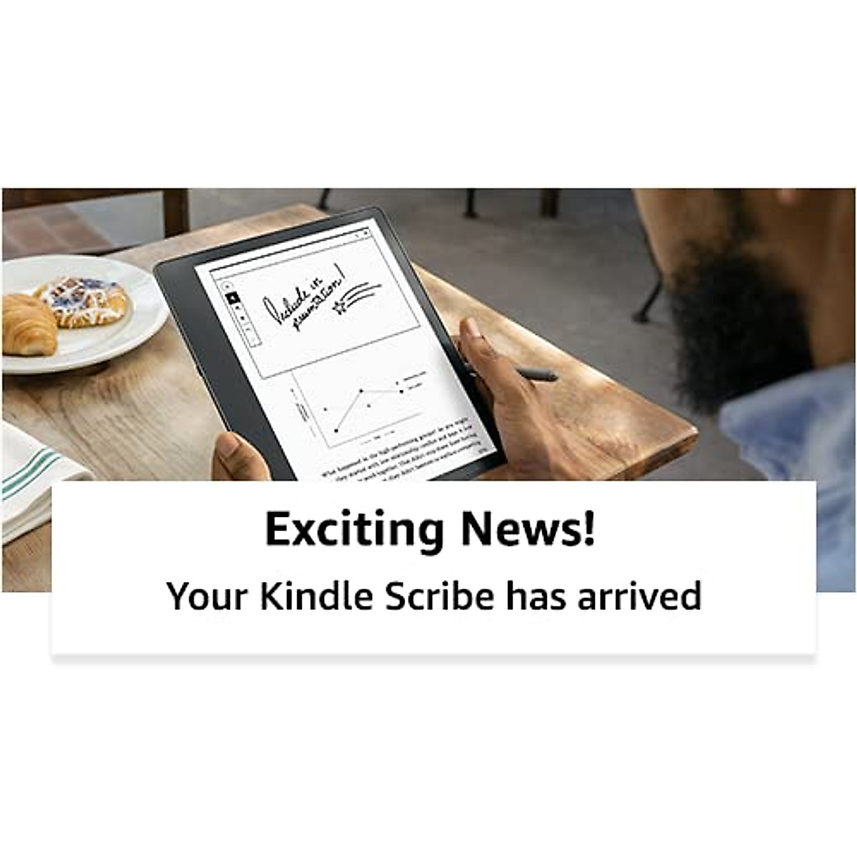 Kindle Scribe (32 GB) the first Kindle for reading, writing, journaling and sketching - with a 10.2” 300 ppi Paperwhite display, includes Premium Pen