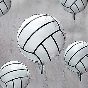 30 Pieces Volleyball Balloons Volleyball Aluminum Foil Balloons Volleyball Sports Themed Party Decoration for Birthday Holiday Party Supplies