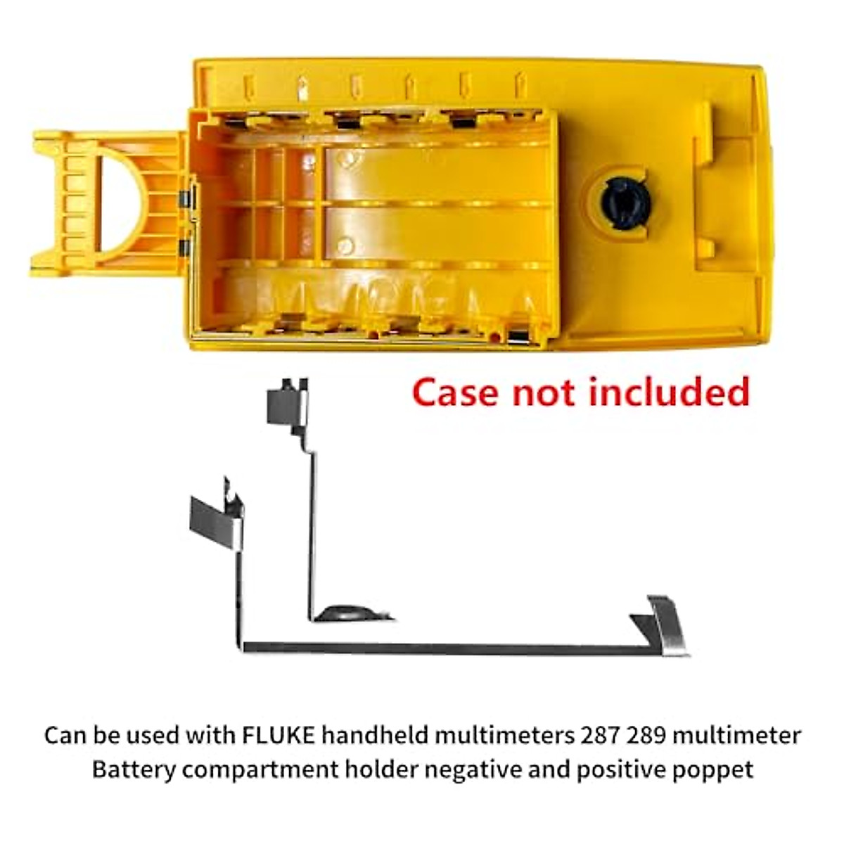 XBERSTAR Battery Compartment Contact Piece Compatible with FLUKE 287 289 Multimeter Battery Contact Plate Replacement Parts (Positive+Negative)