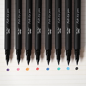 Mr. Pen- Felt Tip Pens, Pens Fine Point, Pack of 8, Fast Dry, No Smear, Colored Pens, Journaling Pens, Felt Pens, Planner Markers, Planner Pens