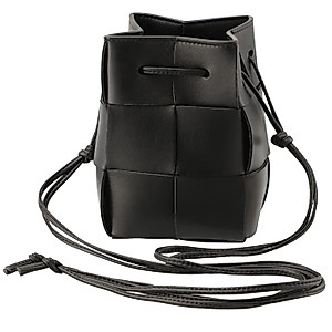 Bottega Veneta 680217 VCQC4 Shoulder Bag, Cassette, Mini Crossbody Bag, Black