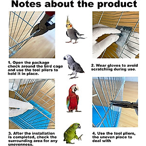 Capuca Small Bird Travel Cage - Lightweight Small Birds Starter Kit with Birdcages and Accessories Great for Parakeets Lovebirds Parrotlets Finches Canaries