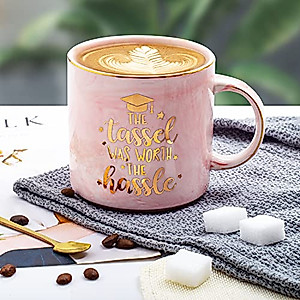 Graduation Gifts for Her 2023,Graduation Gifts The Tassel was Worth The Hassle-Graduation Coffee Mug Candles Keychain Set-College Student Gifts New Job Gift Graduated Women Congratulations Gifts