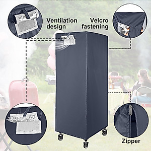 Simingxi Bread Rack Cover with Zipper,20tier Sheet Pan Rack/Bun Pan Rack Cover with Vents, 23"X28"X64" Bakers Rack Cover with Transparent Window, Bread Rack Cover for Waterproof and Dustproof