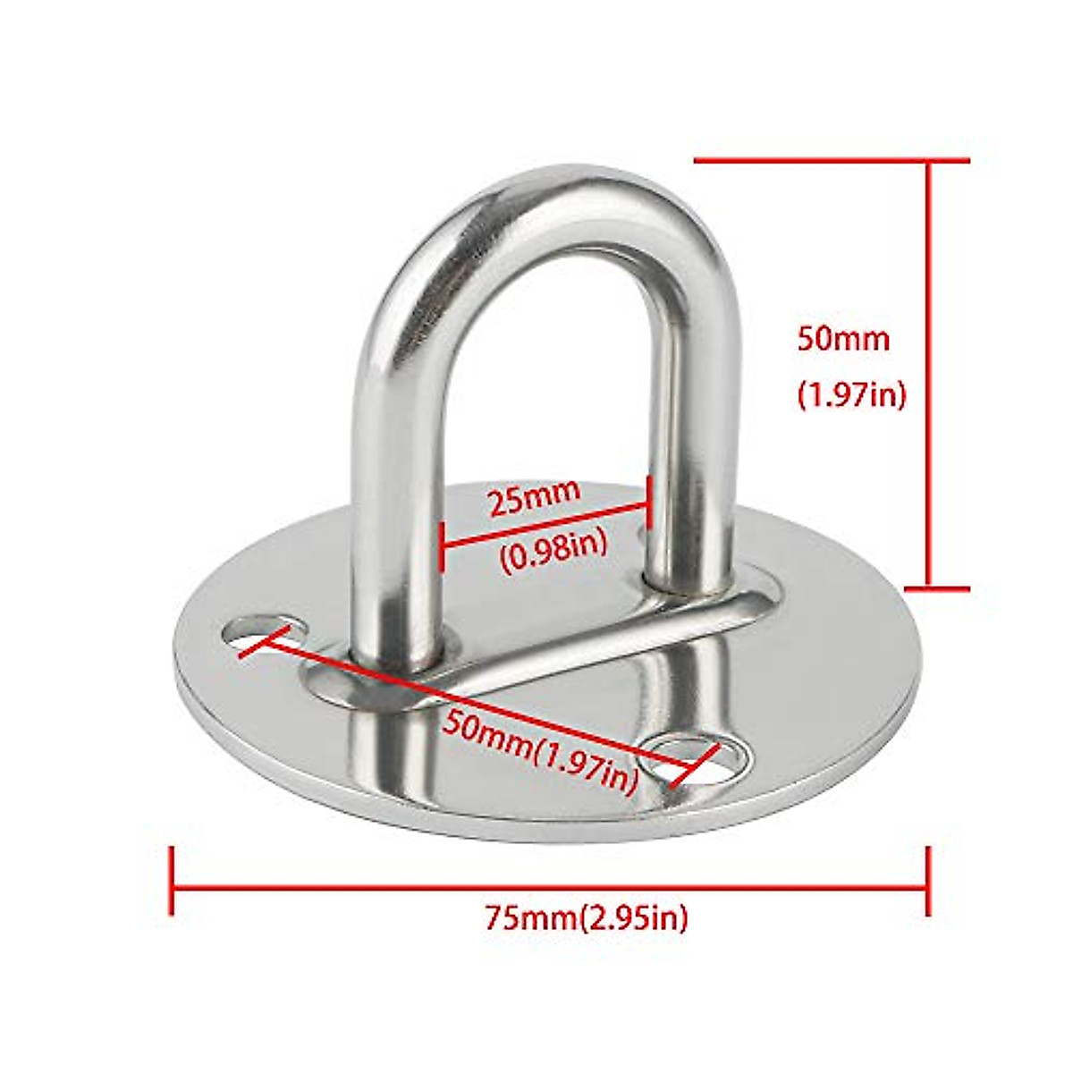 Alise Stainless Steel Ceiling Hooks Hammock Swing Hook Hanger Heavy Duty Eyebolt Hanging Kit,DD004-4P 4 Pack