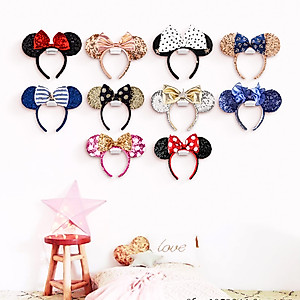 Modern JP Adhesive Hooks for Disney Ears (8-Pack) - Minimalist Disney Ear Holder, No Drilling Headband Holder Design, Strong Hold Headband Organizer - USA Patented, Clear