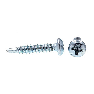 Prime-Line 9029449 Sheet Metal Screw, Self-Drilling, Pan Head Phillips, #6 X 3/4 in, Zinc Plated Steel, Pack of 100
