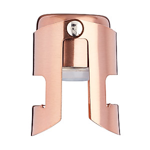 BarCraft Luxury Metal Sparkling Wine/Champagne Stopper - Copper Finish