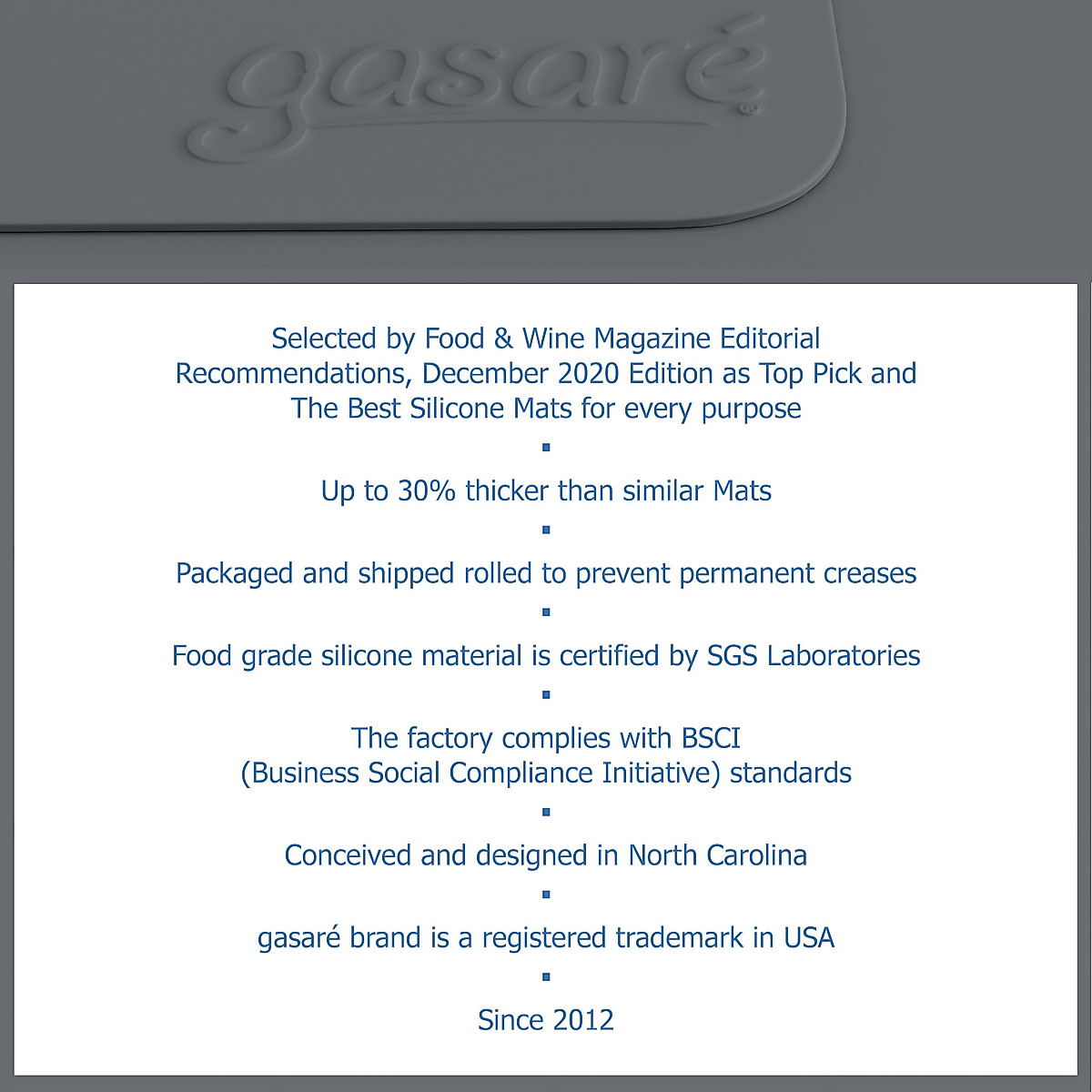 gasaré, Set of 2, Extra Large, Thick, Silicone Mats for Kitchen Counter, Heat Resistant Mats, Countertop Protector, Non-Slip, Easy to Clean, 25 x 17 Inches x 1.4mm, Gray