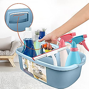 Tidy Monster Commercial Large Plastic Storage Carry Caddy for Cleaning Products, Spray Bottles, Sports/Water Bottles, and Postmates/Uber Eats Drivers