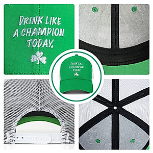 St. Patrick's Day Clover Baseball Cap Adjustable Trucker Hat Fashion Dad Hat Sports Hat St. Patrick’s Day Gift