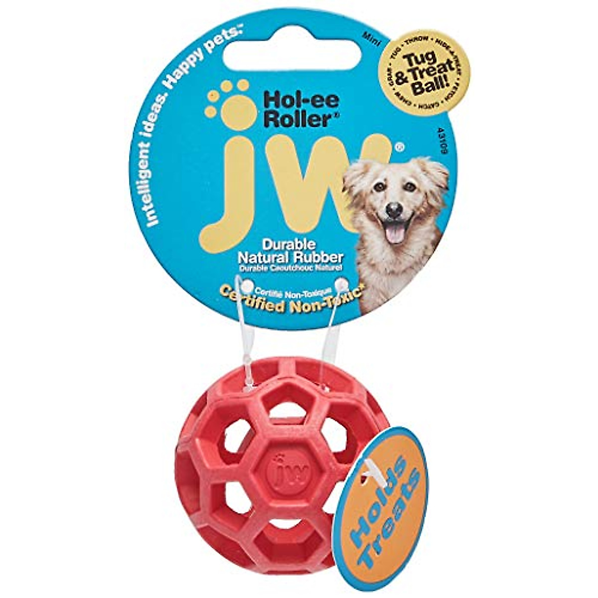 JW Pet Company Mini Hol-ee Roller Dog Toy, Colors Vary - Pack of 3, Small