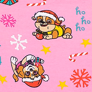 Paw Patrol Girls' Christmas Pajamas Pink 7