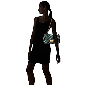 Karl Lagerfeld Paris Womens Agyness Bag Shoulder, Glen Plaid, One Size US