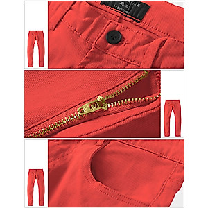 Match Men's Casual Straight Pants#8140 (XL/34,8140 Orange)