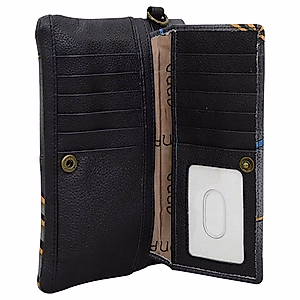 Anna by Anuschka womens Wristlet Wallet & Organizer - Genuine Leather, African Leopard, One Size US