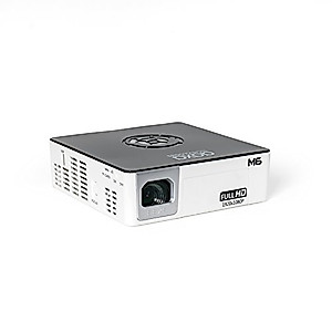 AAXA Technologies M6 Full HD Micro LED Projector with Built-in Battery - Native 1920 x 1080p FHD Resolution, 1200 Lumens, 30,000 Hour LEDs, Onboard Media Player, Business/Home Theater Use