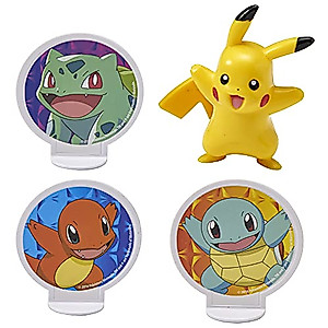 DecoSet® Pokemon Light Up Pikachu Cake Topper, 4 - Piece Decoration Set, Birthday Decorations For All Size and Shape Cakes