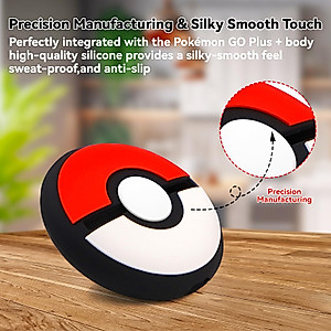 Protective Case for Pokémon GO Plus + 2023, AOYYUBK 2 Pack Waterproof Soft Silicone Case with Wrist Strap,Shockproof Anti-Scratch Case Cover for Pokémon GO Plus +